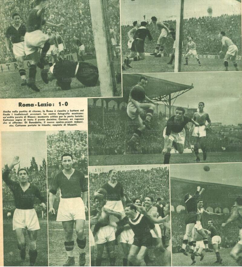 Domenica 16 febbraio 1936 – Roma, campo Testaccio – Roma-Lazio 1-0 ...